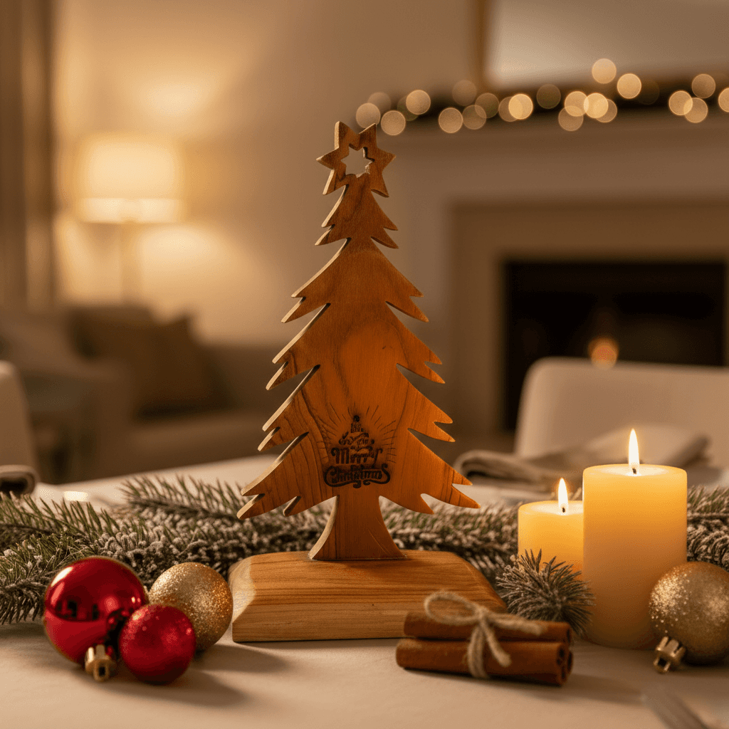 Wooden Tabletop Christmas Tree